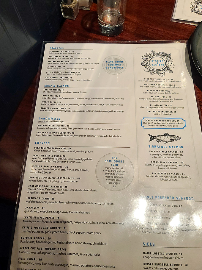 The menu reads like a love letter to the sea. Each description makes your mouth water before the food even arrives&mdash;culinary foreplay at its finest.