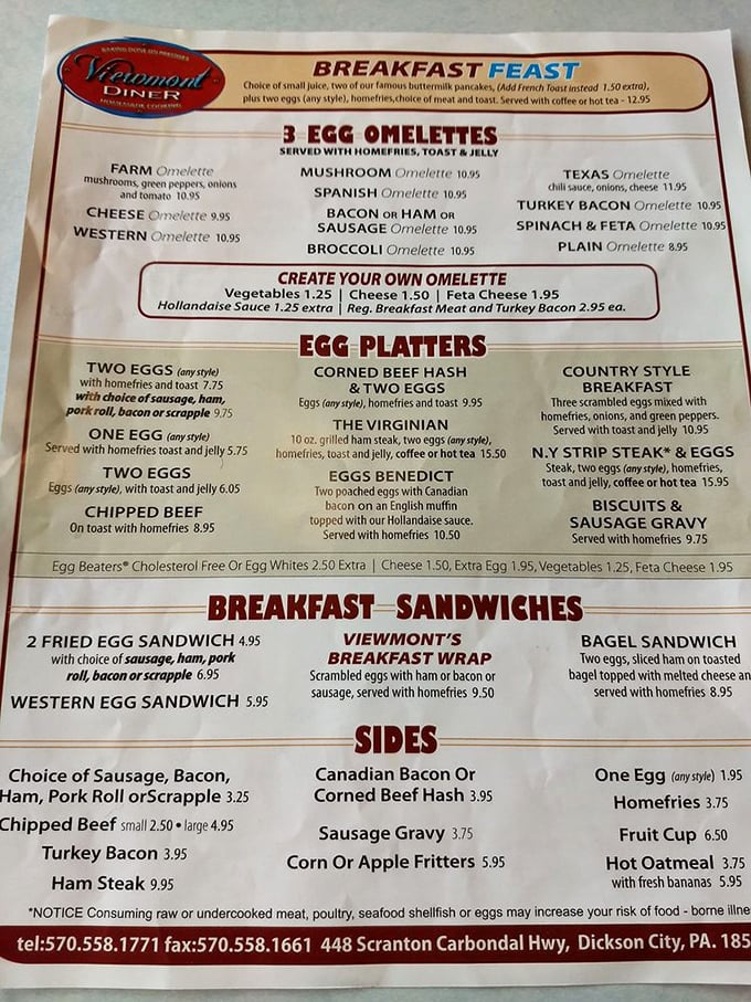 The breakfast menu reads like poetry to hungry eyes&mdash;a symphony of eggs, pancakes, and possibilities that span far beyond your standard morning fare.