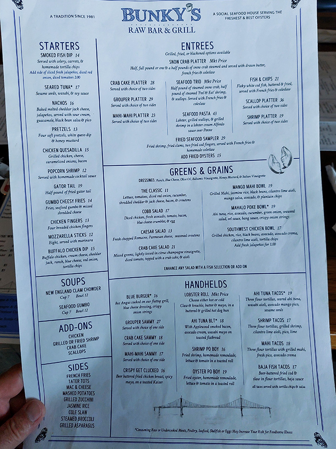 This menu isn't just a list of dishes&mdash;it's a maritime treasure map where X marks the spot for that legendary lobster roll.