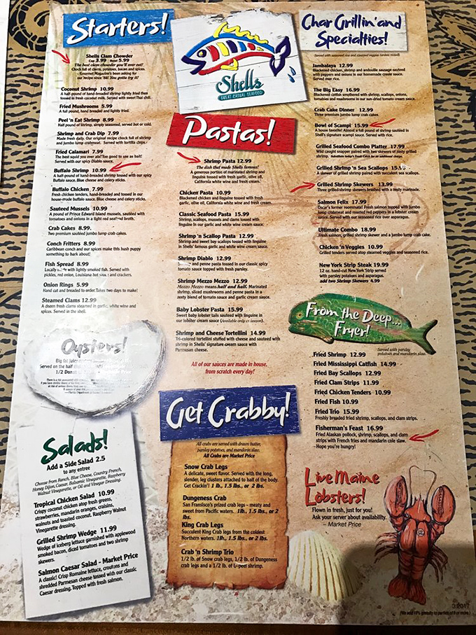 This menu isn't just a list of dishes&mdash;it's a maritime treasure map where X marks the spot for seafood gold.