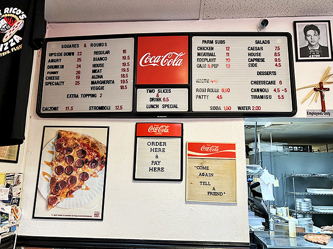 Sometimes the best menus are the simplest ones - no fancy fonts needed when quality speaks volumes.