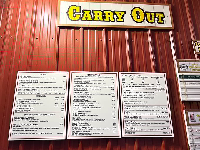 The menu board tells a story of comfort food excellence. Like a good novel, you'll want to read it cover to cover before making any hasty decisions.