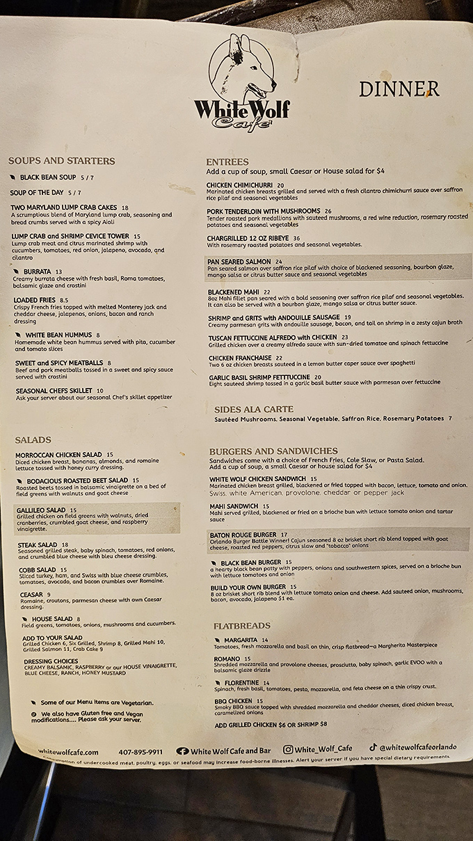 The menu reads like a love letter to comfort food with a twist&mdash;from Maryland Lump Crab Cakes to Tuscan Fettuccine Alfredo, every choice feels right.