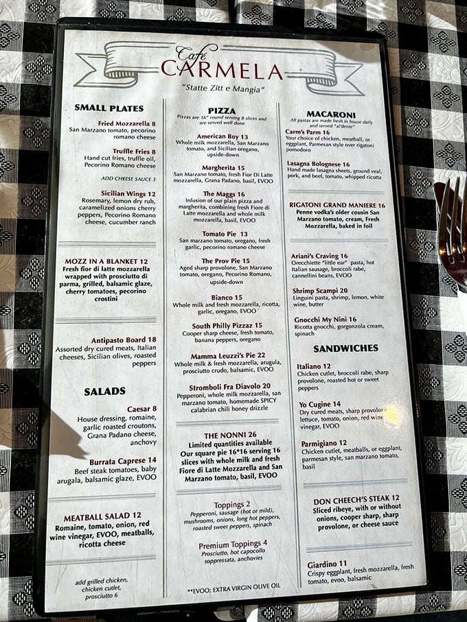 This menu reads like Italian poetry&mdash;each dish a carefully crafted verse promising flavors that would make your nonna weep with pride.
