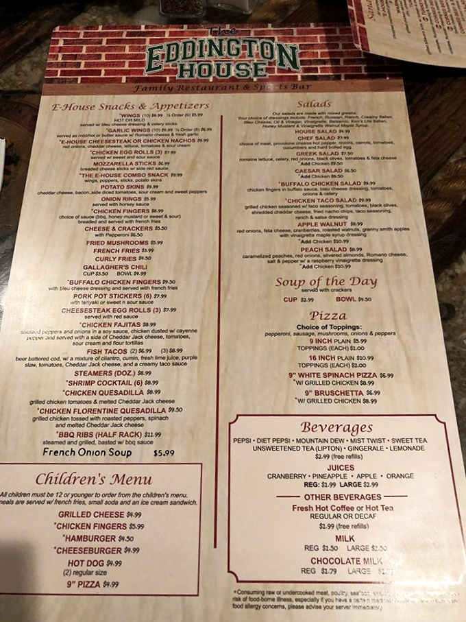 A menu that reads like a love letter to comfort food. The hardest relationship you'll have today is choosing just one thing to order.