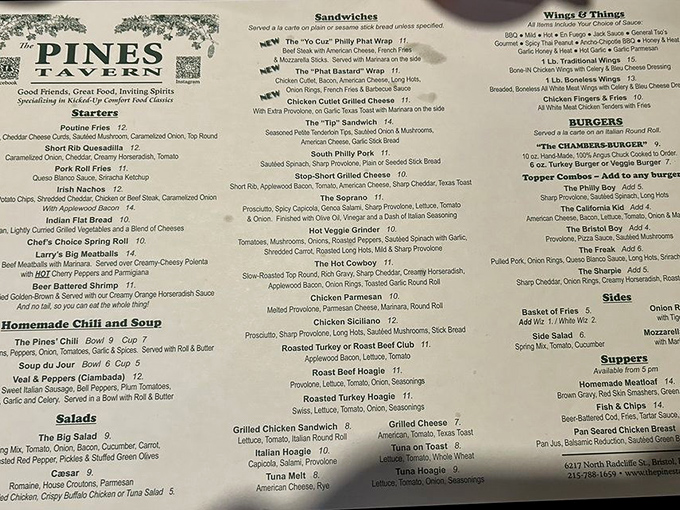 The menu reads like a love letter to Pennsylvania comfort food, with sandwiches taking center stage in this culinary drama.
