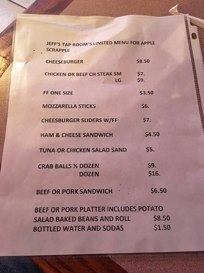 This special Apple Scrapple menu might be limited, but those crab balls? They're the Delaware equivalent of finding hidden treasure.