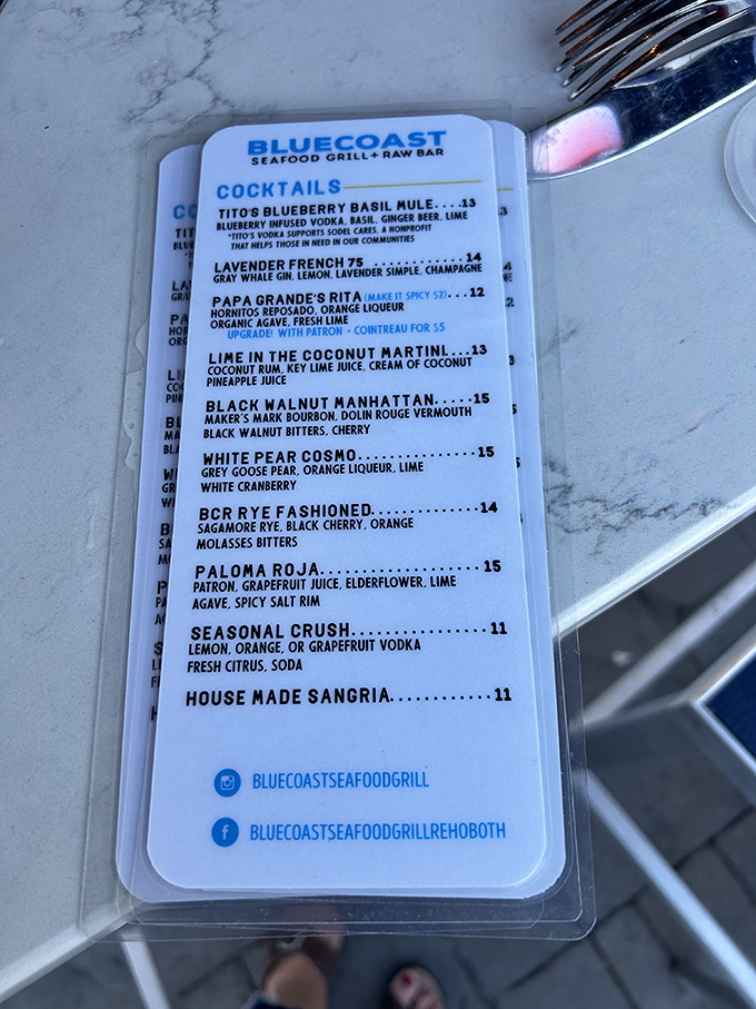 This cocktail menu is like a treasure map where X marks "you're about to have a very good evening." The Lavender French 75 is calling my name.