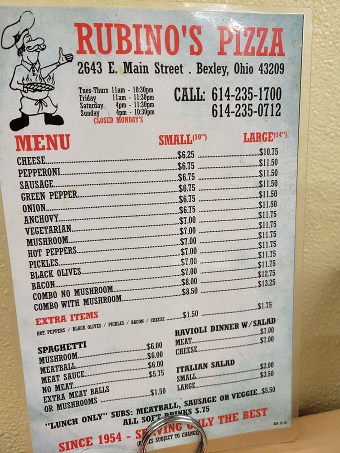 A menu so wonderfully unchanged it deserves museum status. Like a greatest hits album where every track is a chart-topper.