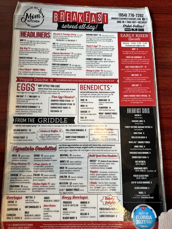 This menu isn't just extensive&mdash;it's practically a novel with chapters dedicated to eggs, griddle classics, and breakfast redemption.
