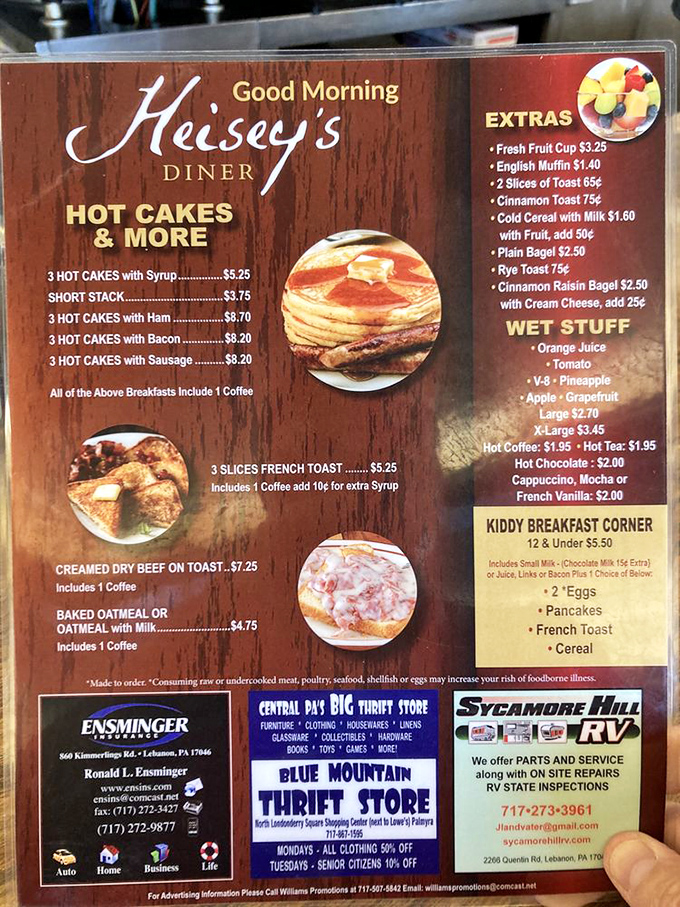 Breakfast decisions have never been so deliciously difficult. The menu's "Hot Cakes & More" section should come with a warning: "May cause spontaneous happiness."