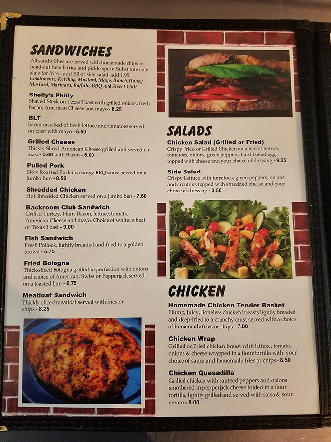 A menu that doesn't need fancy fonts or pretentious descriptions to make your mouth water. Simplicity speaks volumes when the food does the talking.