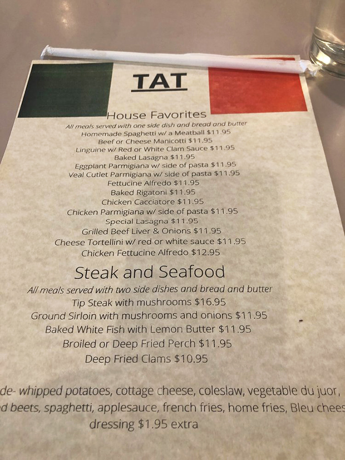 The menu reads like a love letter to Italian-American classics, with each dish promising the kind of comfort that makes you want to hug the chef.