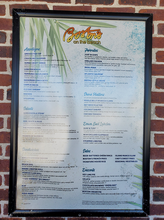 A menu that reads like a love letter to New England cuisine, with enough seafood options to make a mermaid jealous.