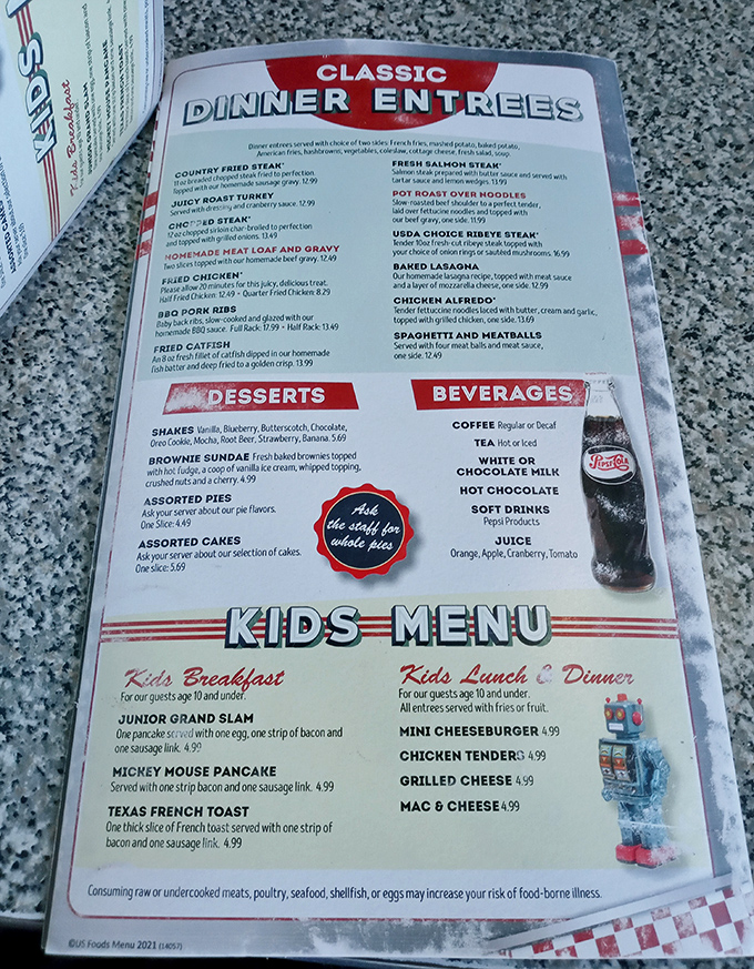 The menu reads like a love letter to comfort food classics. When they say "homemade," they actually mean someone's grandmother is back there cooking.