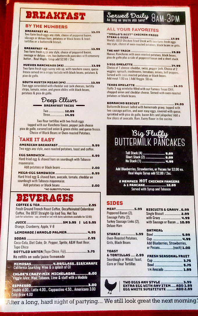 This menu reads like a love letter to hearty appetites and honest comfort food classics. 