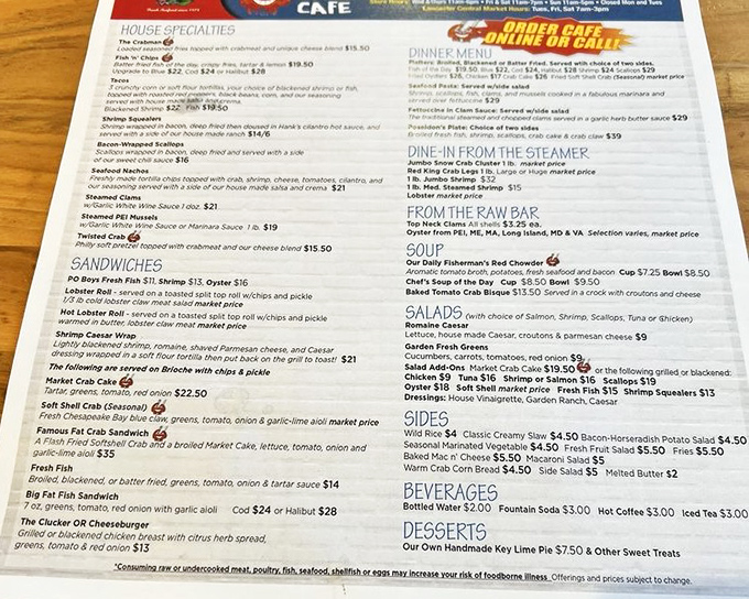 This menu reads like a love letter to the ocean. No flowery descriptions needed when the star ingredients speak for themselves.