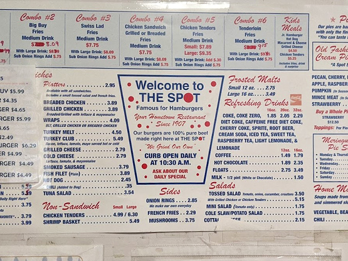 This isn't just a menu; it's a manifesto of American diner classics where "welcome" isn't just printed&mdash;it's the philosophy behind every item.