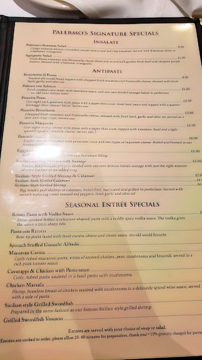 Reading this menu is like getting a love letter from Italy&mdash;each dish description more tempting than the last, making decisions deliciously impossible.