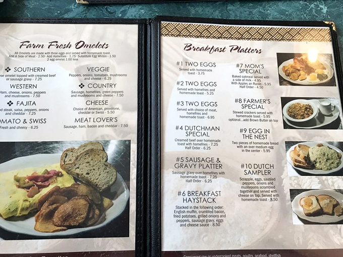 The menu reads like a love letter to comfort food. That "Breakfast Haystack" isn't just a meal—it's an engineering marvel.