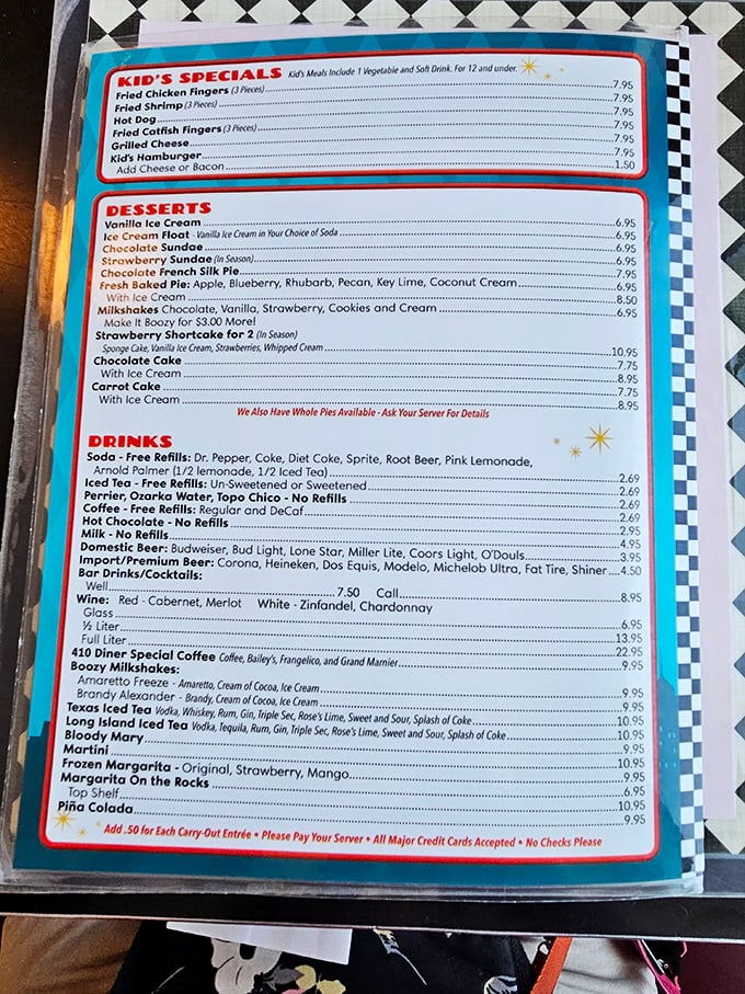 A menu that reads like a love letter to American classics&mdash;where desserts and boozy milkshakes get equal billing with the main attractions.