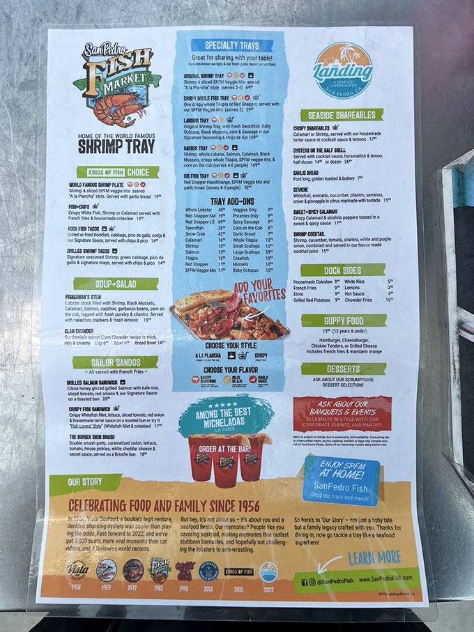 The menu reads like a love letter to the ocean. Each item promises a different kind of maritime romance for your taste buds.