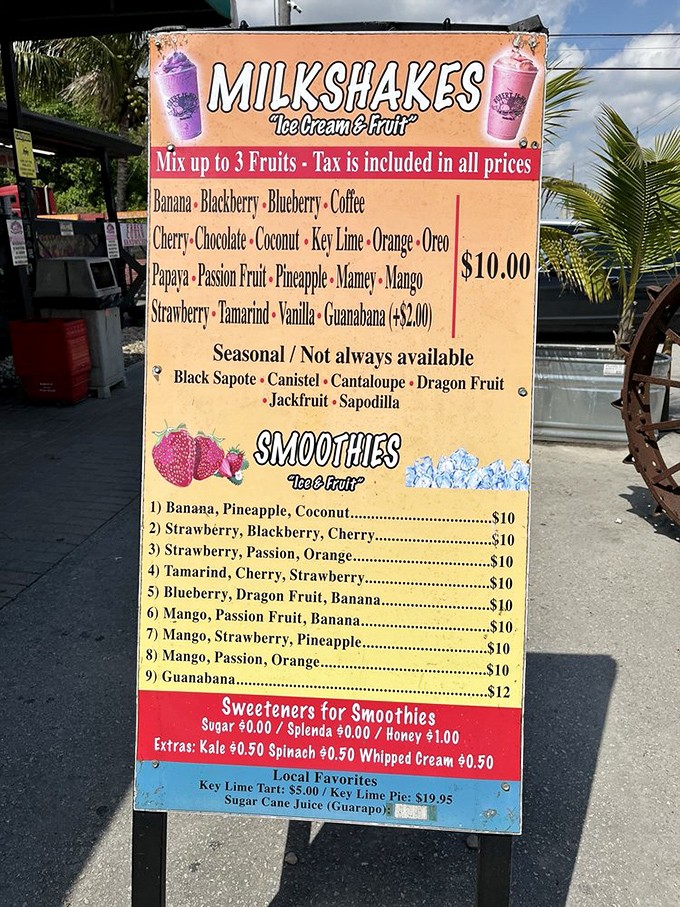 Decision paralysis has never been so delicious. The milkshake menu reads like a passport to tropical flavor destinations.