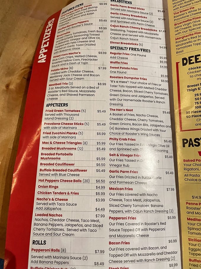 The menu at Roosters Roost reads like a comfort food love letter. Good luck choosing just one thing&mdash;I've tried and failed spectacularly.