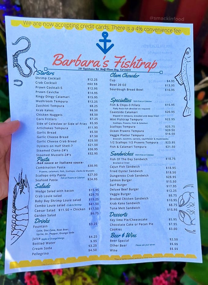 The menu reads like a love letter to the sea, with prices that won't sink your wallet.