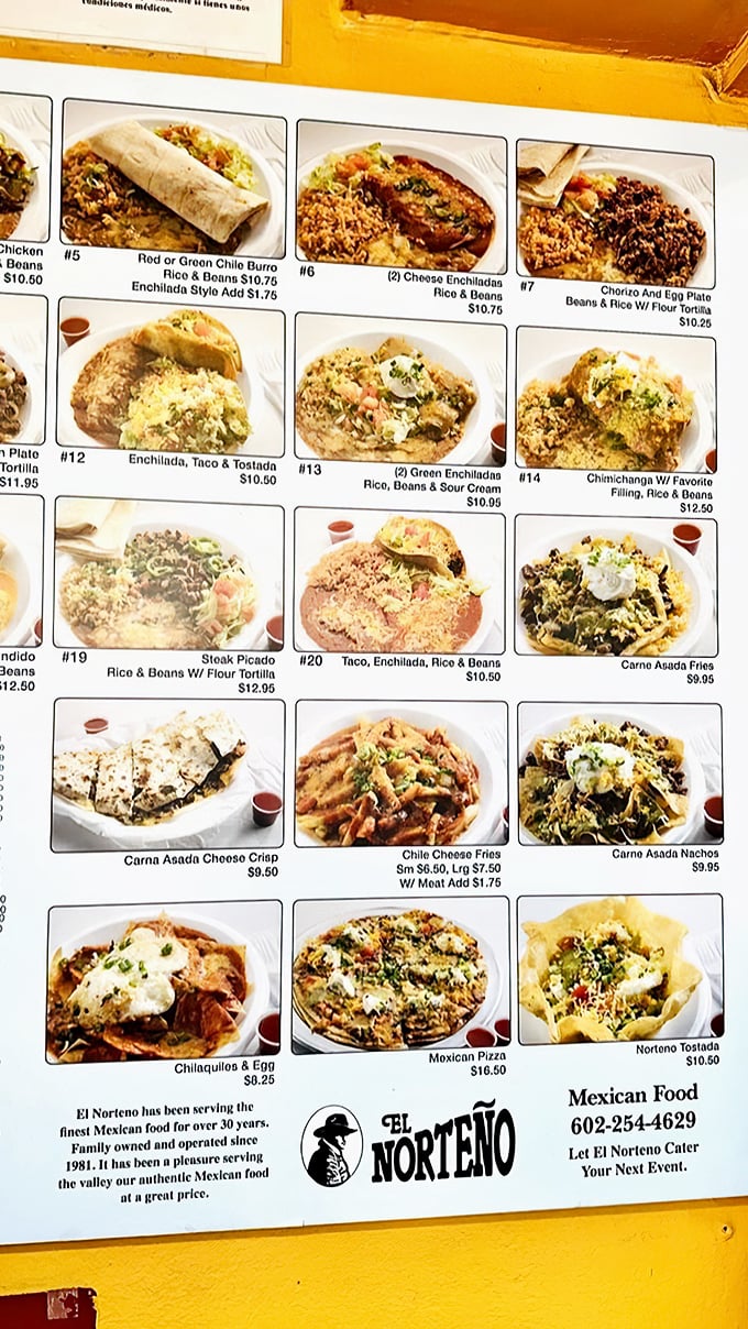 A menu that reads like a love letter to Mexican cuisine, with prices that won't break the bank. 