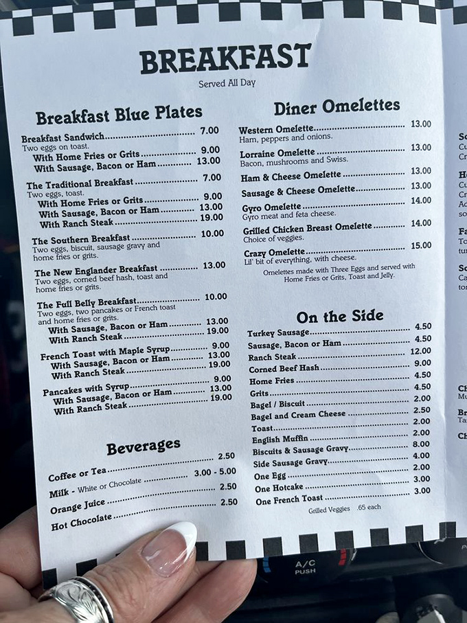 The menu reads like a love letter to breakfast traditions &ndash; where "Crazy Omelette" isn't just a dish, it's a morning adventure waiting to happen.