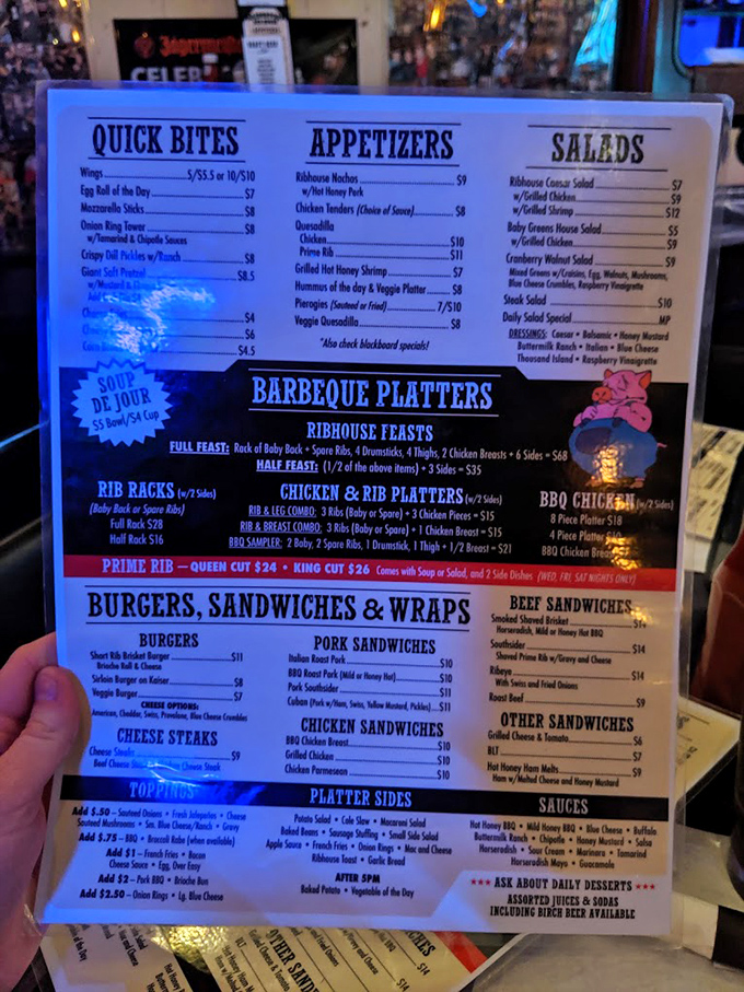 This menu isn't just a list of options—it's a roadmap to carnivore nirvana. Decision paralysis has never been so delicious.