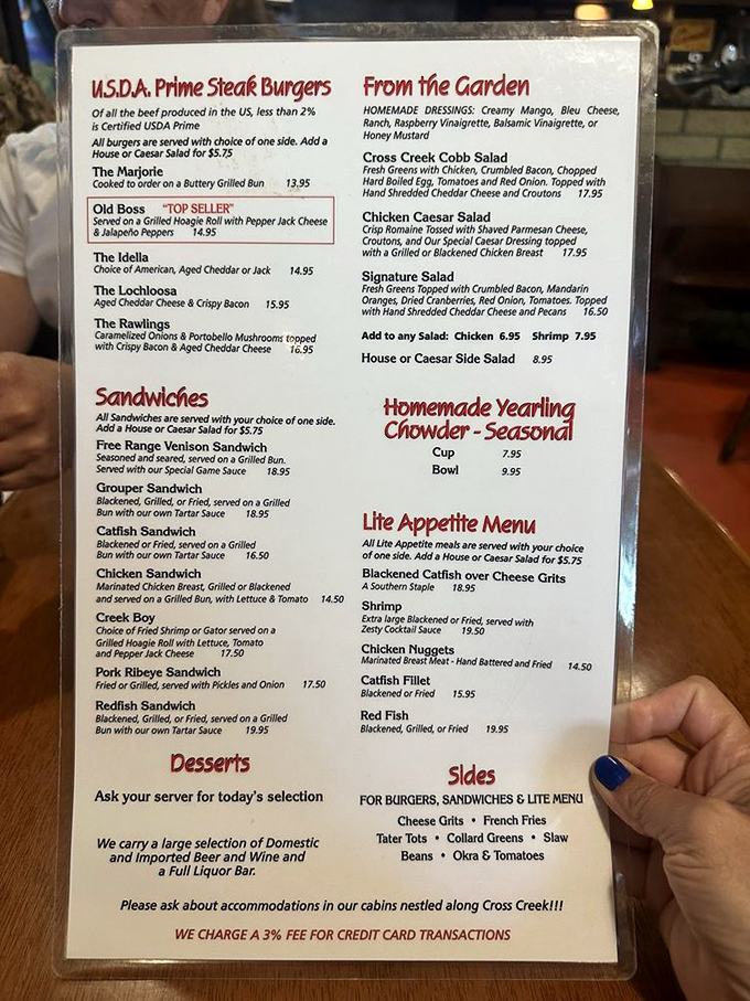 This isn't just a menu&mdash;it's a passport to Old Florida. From venison to gator, each dish is a chapter in the state's culinary history.