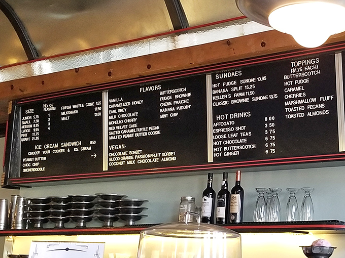 That menu board isn't just listing flavors&mdash;it's offering a roadmap to happiness, one scoop at a time.