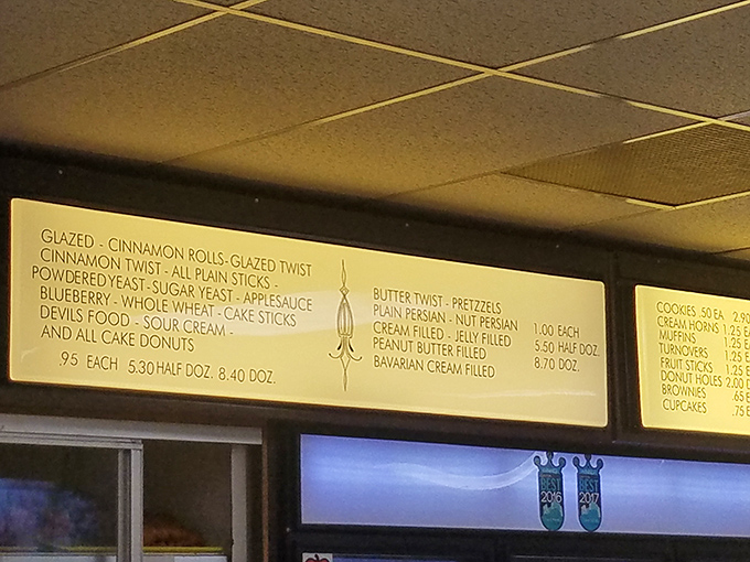 That overhead menu reads like a love letter to sugar, listing temptations that make decision-making deliciously difficult.