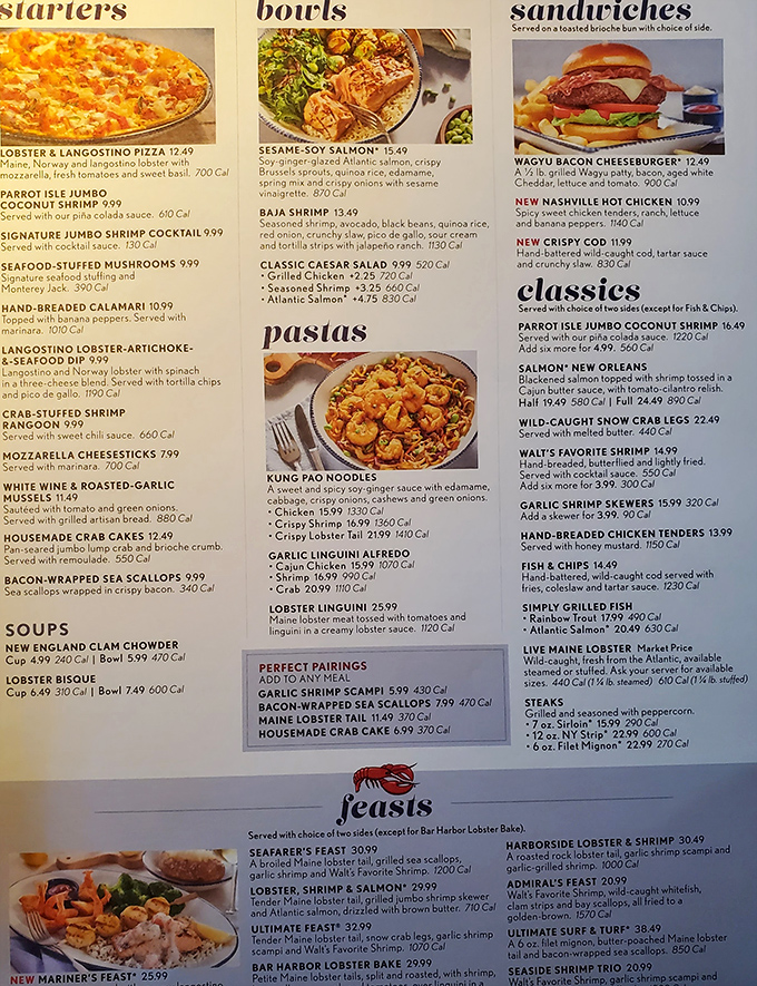 A menu that reads like a love letter to the ocean, promising adventures for every palate.