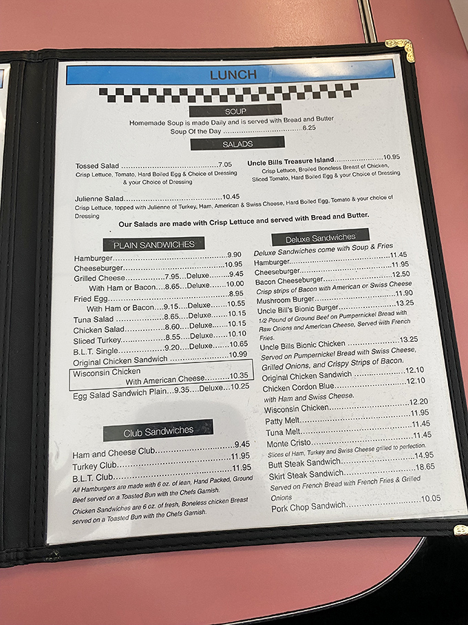 A menu that doesn't need fancy fonts or pretentious descriptions&mdash;just honest food that's stood the test of time.