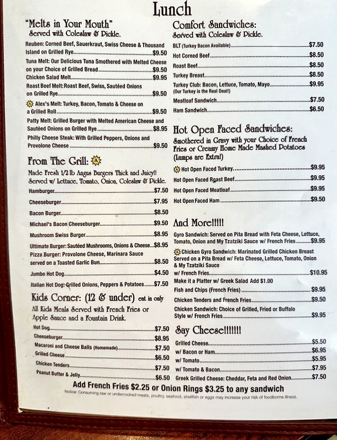 A menu that doesn't need fancy fonts or pretentious descriptions&mdash;just honest food that makes you want to work your way through every single item.