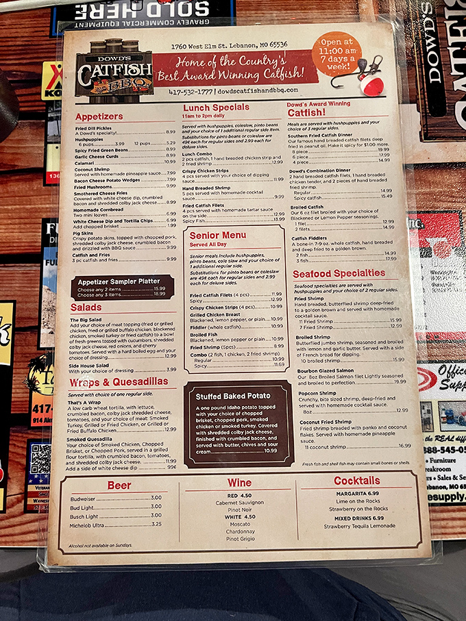 The menu reads like a love letter to Southern comfort food, with catfish taking center stage in more preparations than you thought possible.