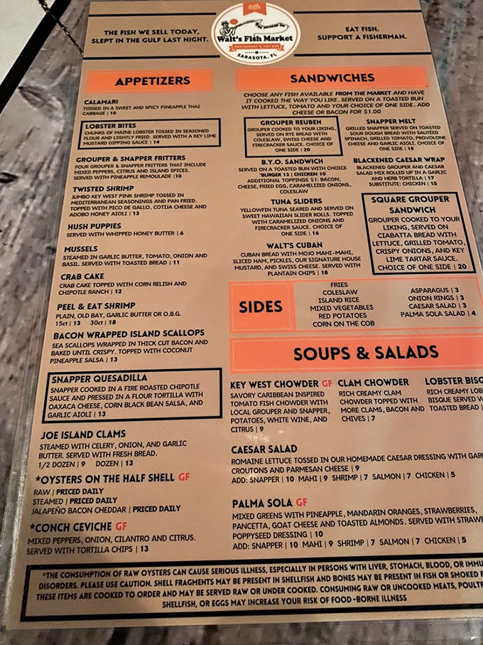 A menu that reads like a love letter to the Gulf of Mexico. Every item has a story, and you'll want to hear all of them.