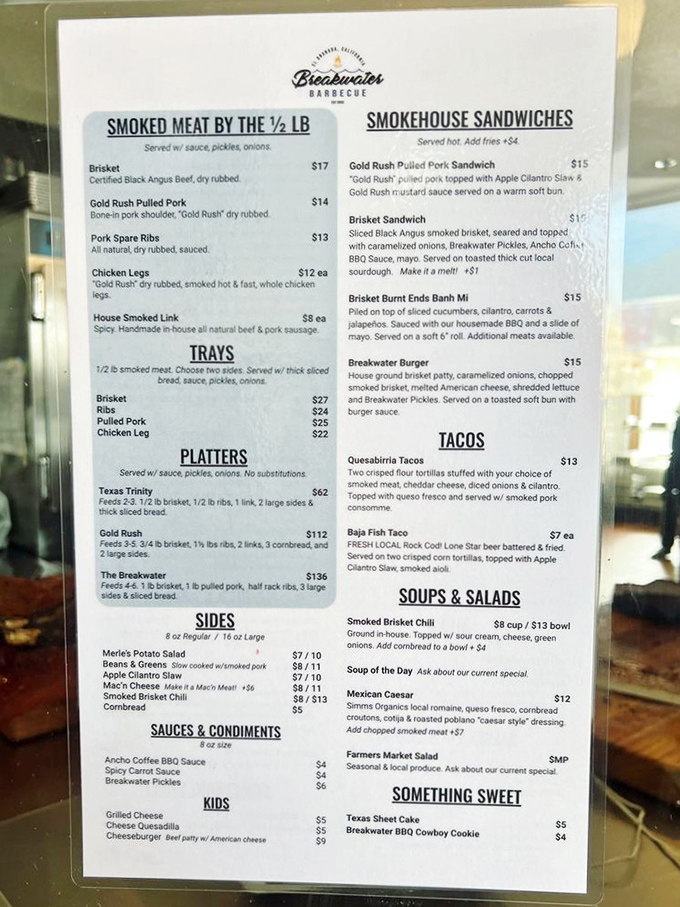 A menu that reads like barbecue poetry &ndash; each item promising the kind of flavor that makes you want to high-five strangers.