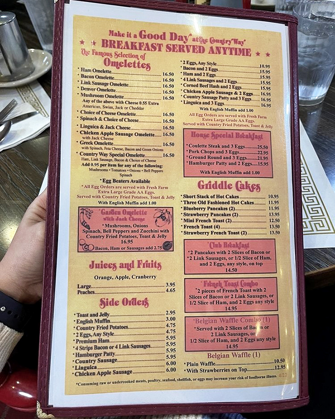 This menu isn't just a list of food&mdash;it's a roadmap to happiness. The "Make It a Good Day" header isn't just a suggestion, it's a promise.