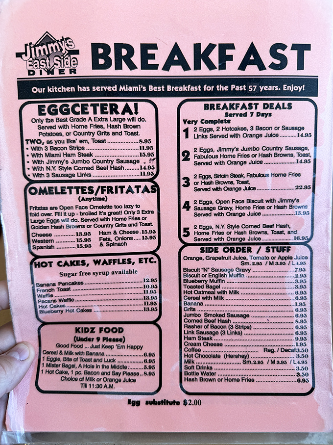 This isn't just a menu&mdash;it's a roadmap to breakfast nirvana with "Eggcetera" options that'll make you rethink your morning routine.