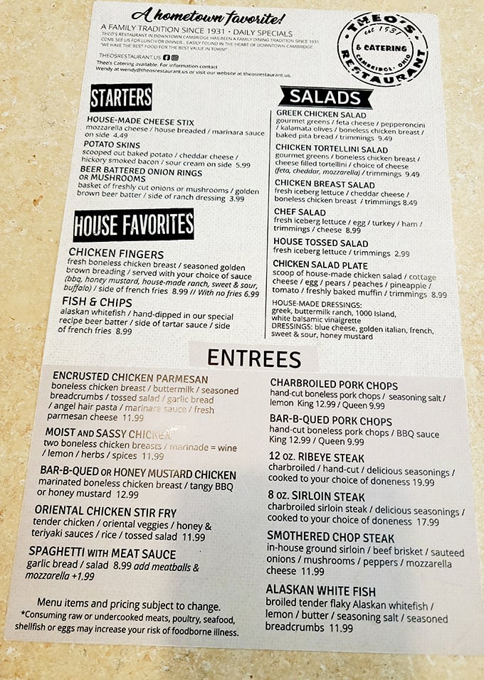 A menu that reads like a love letter to both Greek and American comfort food classics&mdash;each description promising a plate of happiness.