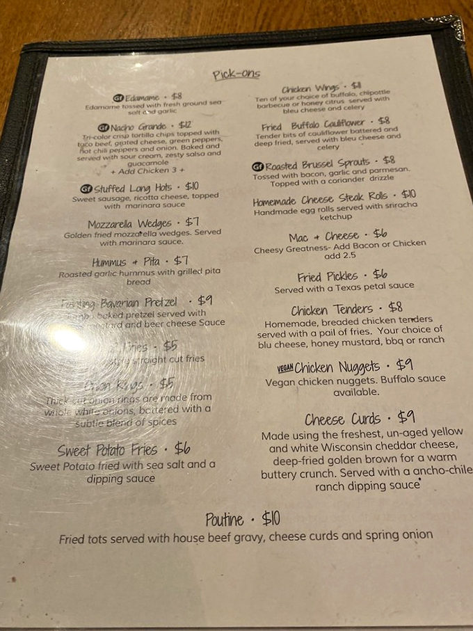 This menu isn't just a list&mdash;it's a roadmap to happiness. From stuffed long hots to Wisconsin cheese curds, each option promises a delicious detour from your diet plans.