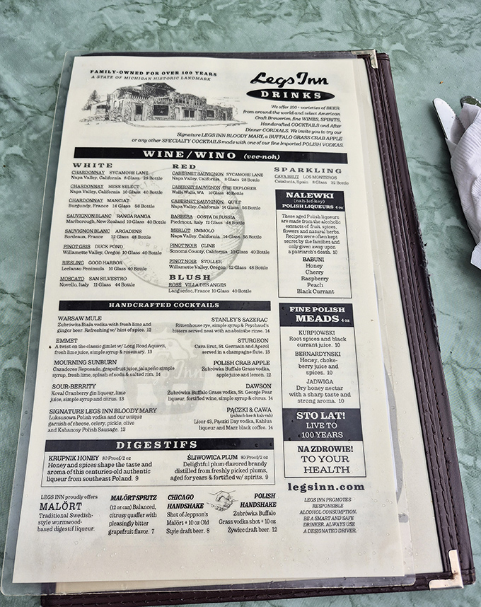 Not just a menu&mdash;it's a passport to Poland with detours through Michigan's orchards and lakes. Those Polish meads are calling my name!