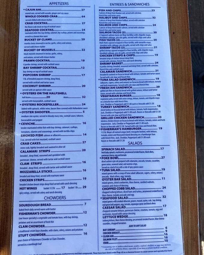 A menu that reads like a love letter to the sea. The real challenge isn't finding something delicious&mdash;it's narrowing down your choices.