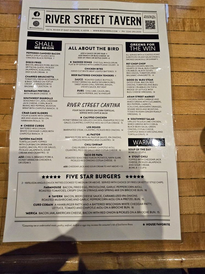 This menu isn't just a list&mdash;it's a roadmap to happiness. The "Curd Cobain" burger alone deserves a Grammy for creative naming.