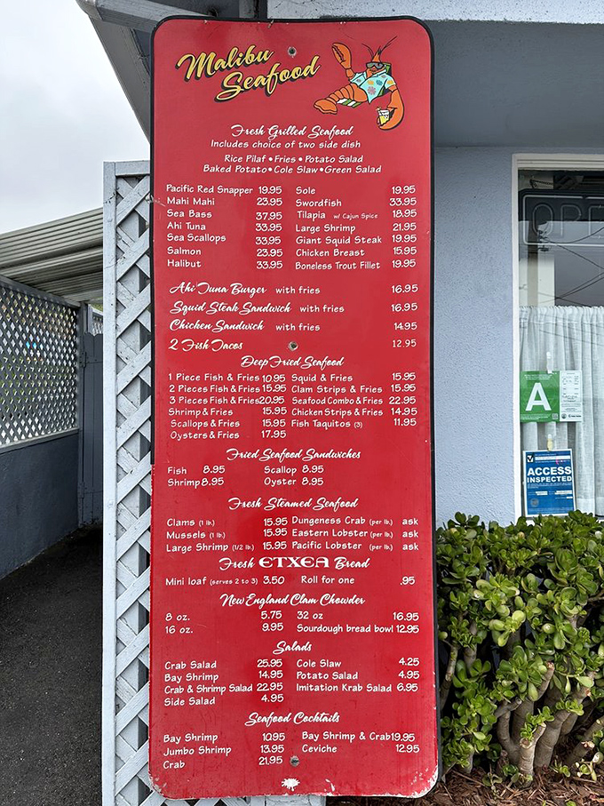 This menu board&mdash;a tantalizing treasure map of oceanic delights&mdash;proves that sometimes the best restaurants keep their options refreshingly straightforward.