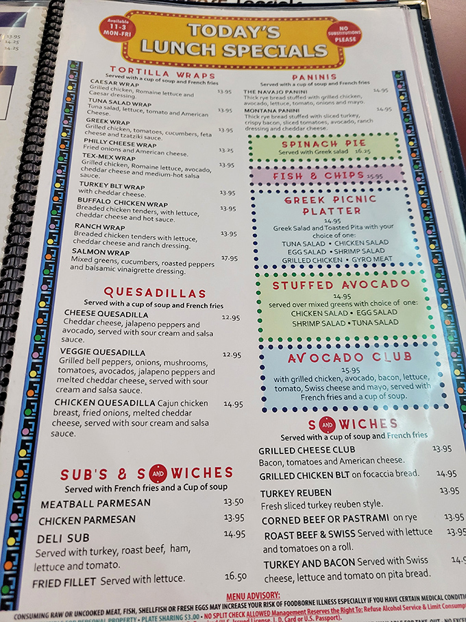 The menu at Broadway Diner reads like a novel with a deliciously happy ending, no matter which chapter you choose.